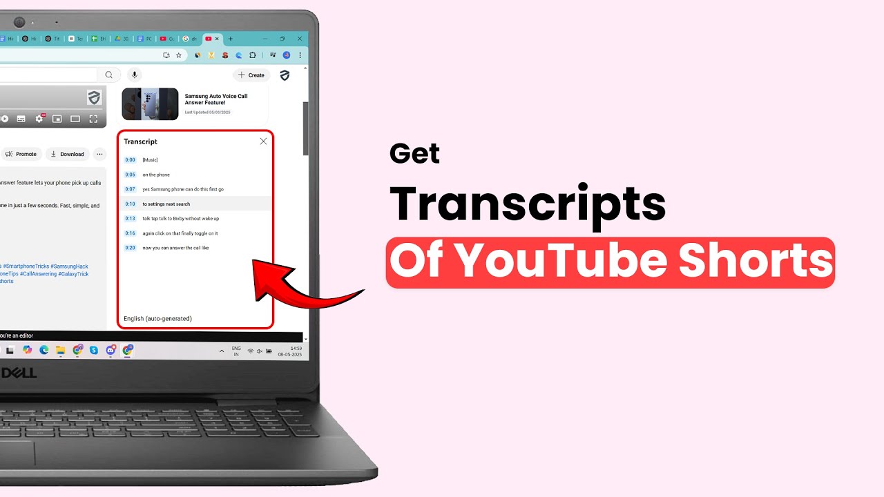 How To Get Transcripts Of Youtube Shorts Videos Youtube