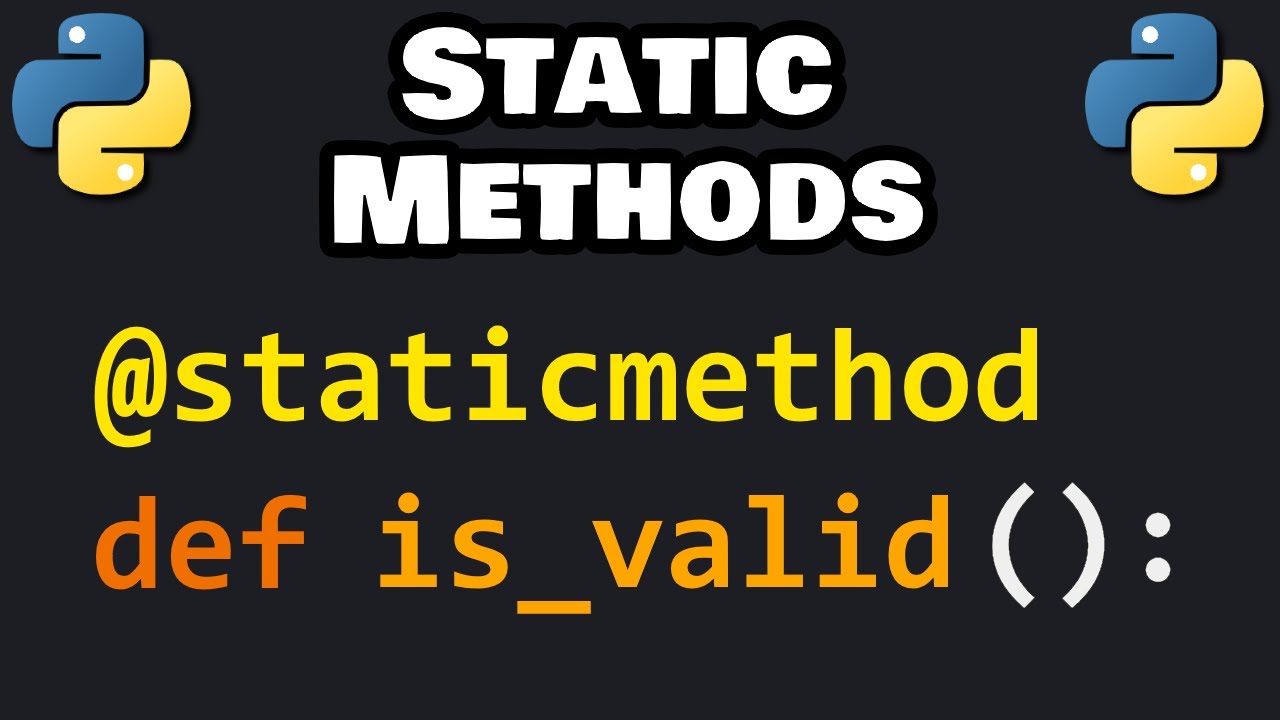 Learn Python Static Methods In 5 Minutes âš Youtube