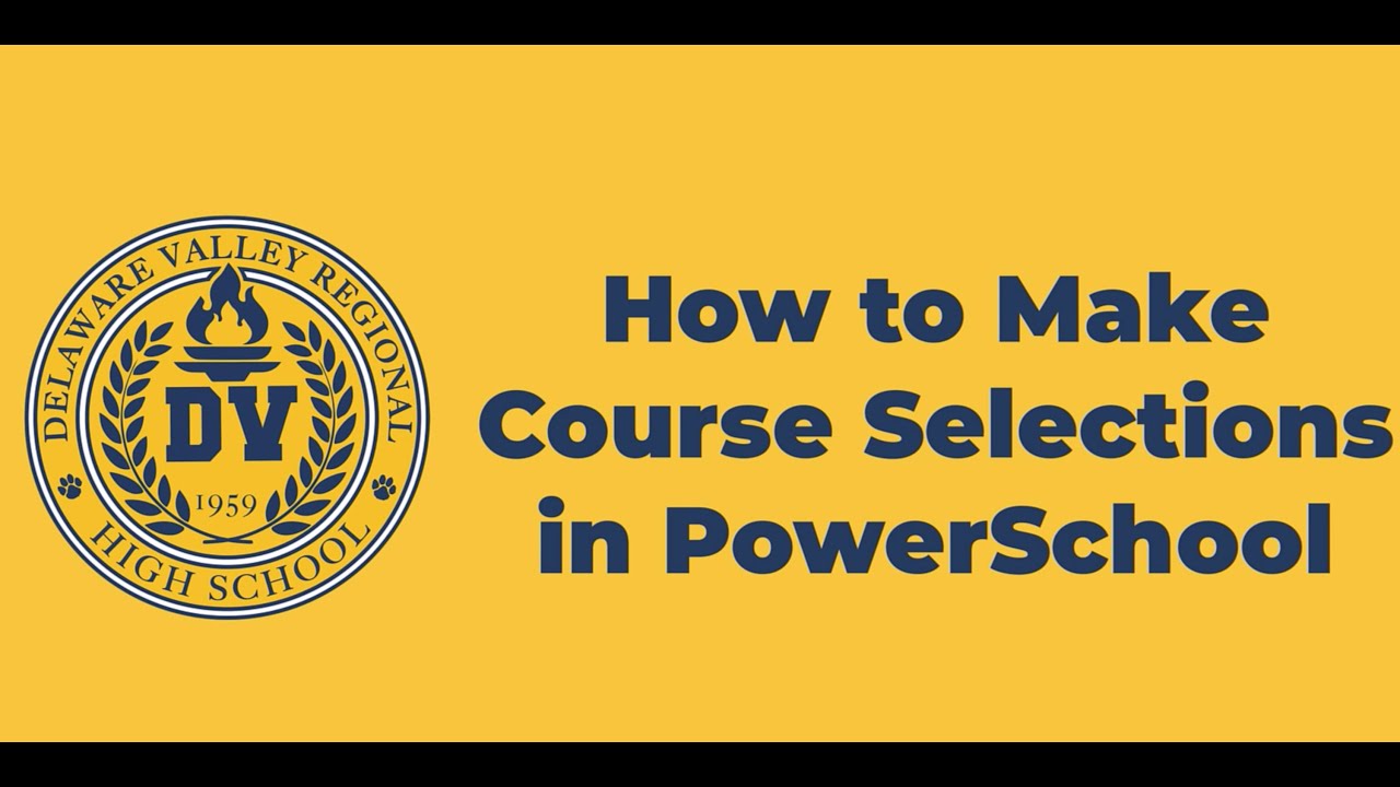 How To Make Course Selections In Powerschool Youtube