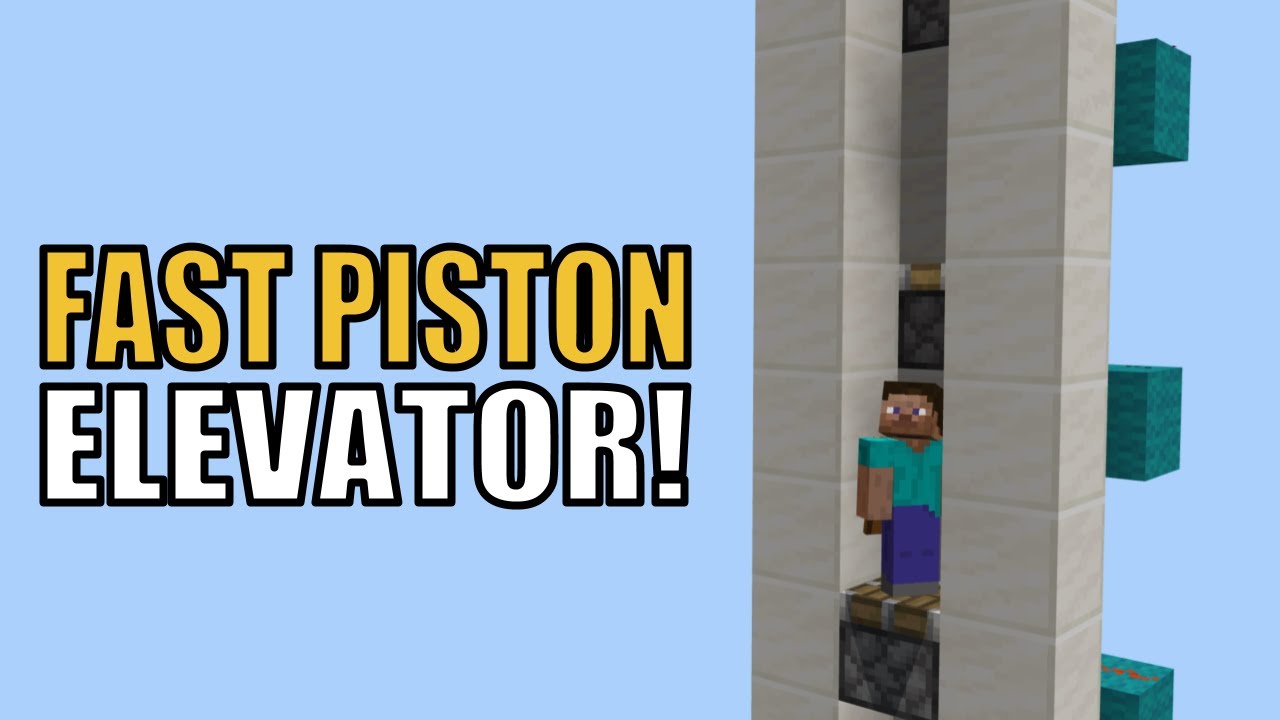 Minecraft Piston Elevator Compact 3x3 Elevator System Using The