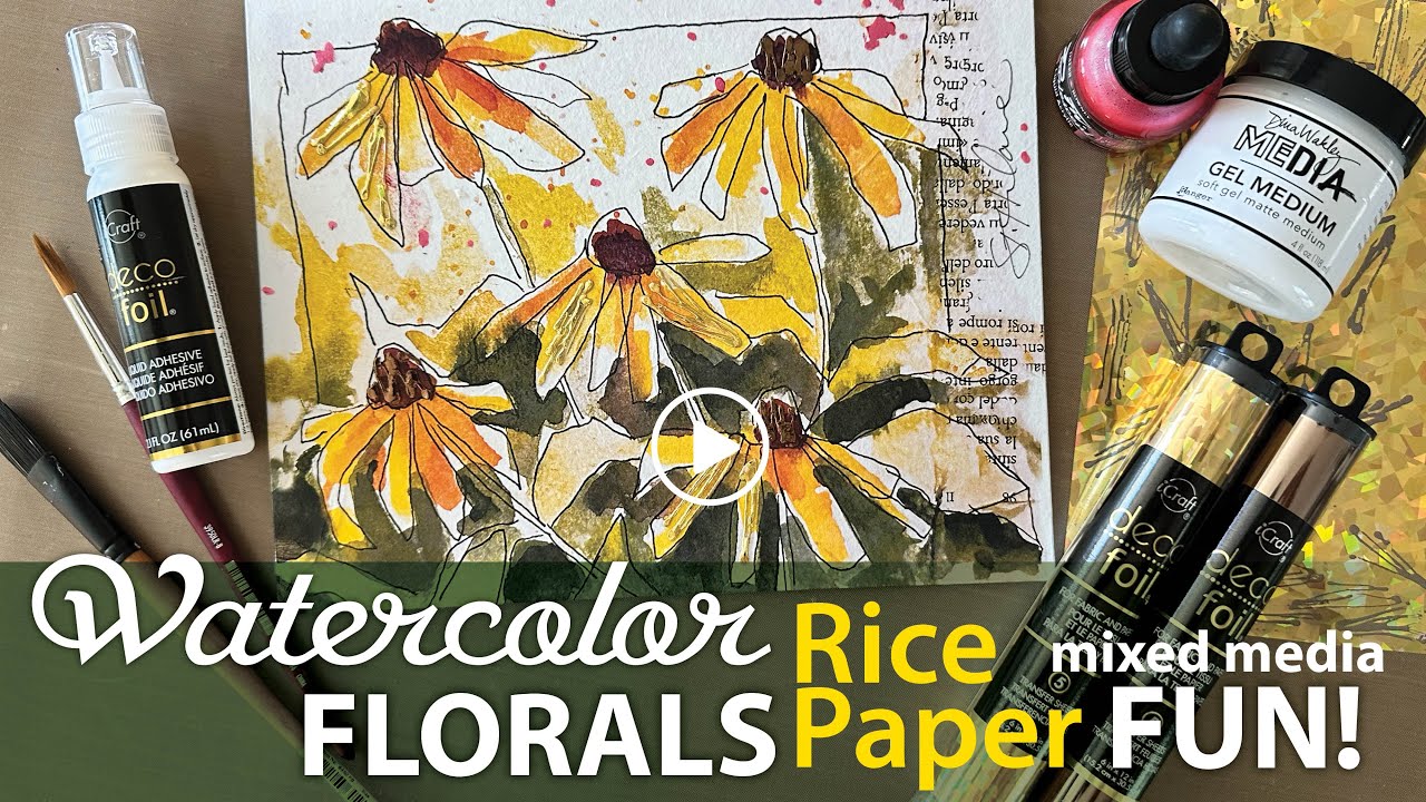 Create Your Own Mixed Media Rice Paper Artwork Tutorial Tidbits Youtube