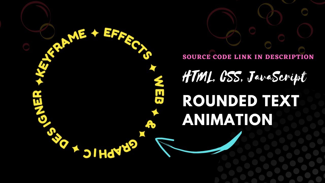 Text Circle Animation Using Html Css And Javascript Youtube