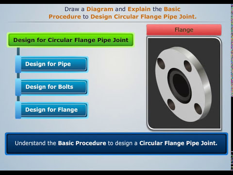Explanation Of Circular Flange Pipe Joint Machine Design Youtube