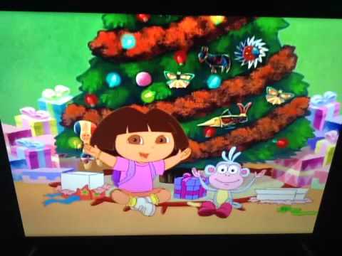 Dora The Explorer Closing A Present For Santa Youtube