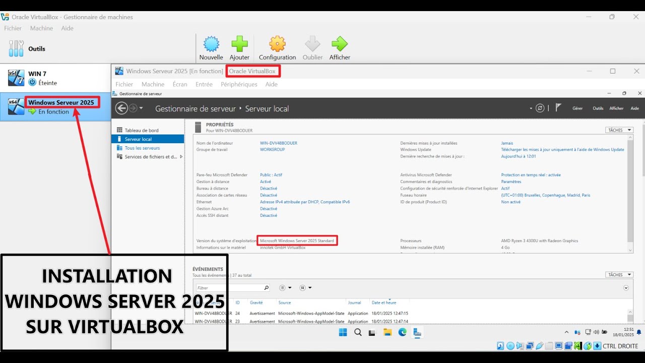 Comment Installer Windows Server 2025 Sur Virtualbox Youtube