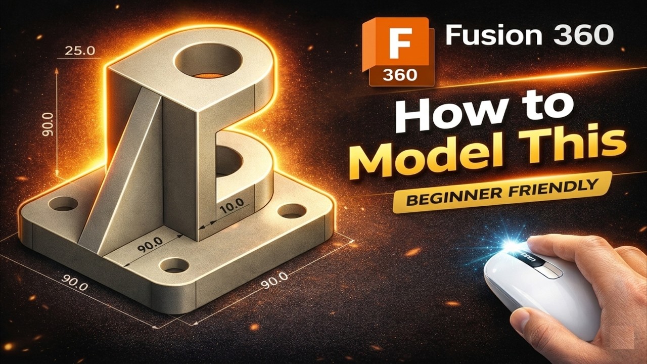 Fusion 360 Tutorial Basic 3d Modeling For Beginners Youtube