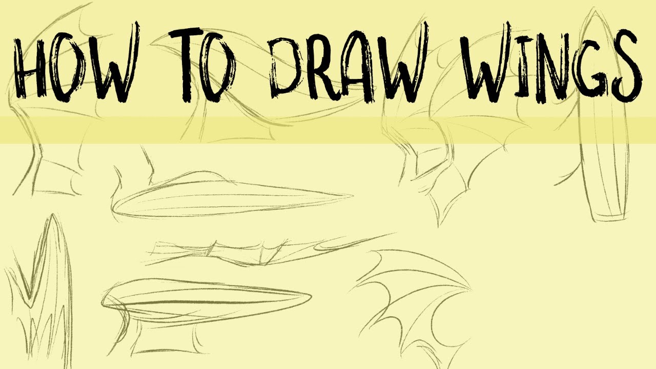 How To Draw Wings Tutorial Youtube