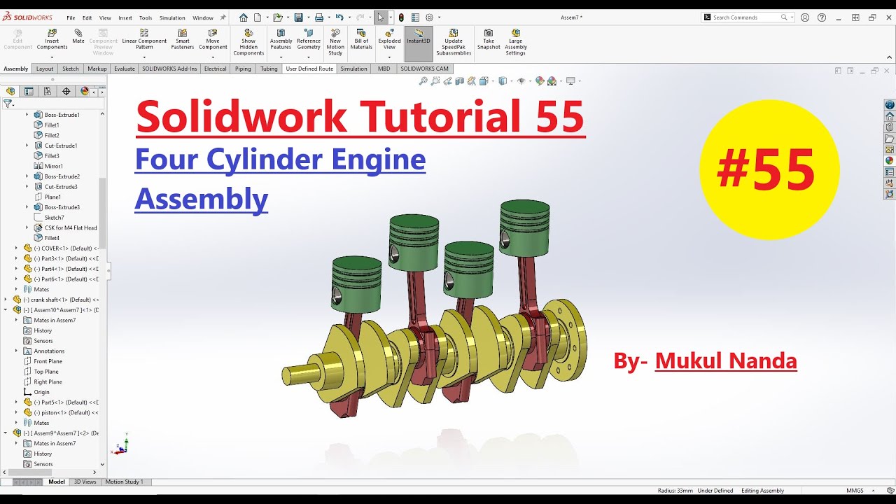 Solidworks Tutorial 55 Solidworks Assembly Tutorial In Hindi Learn