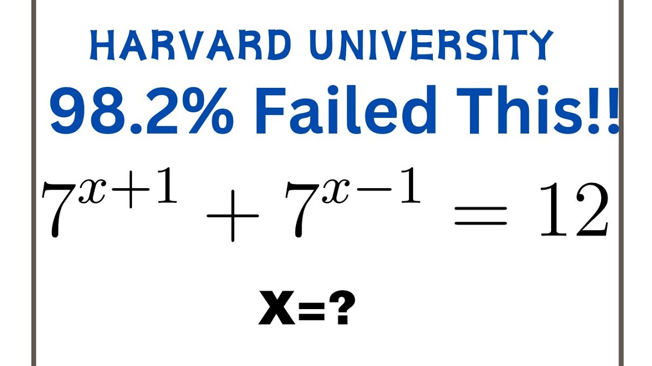 Olympiad Mathematics Advanced Exponential Equation Youtube