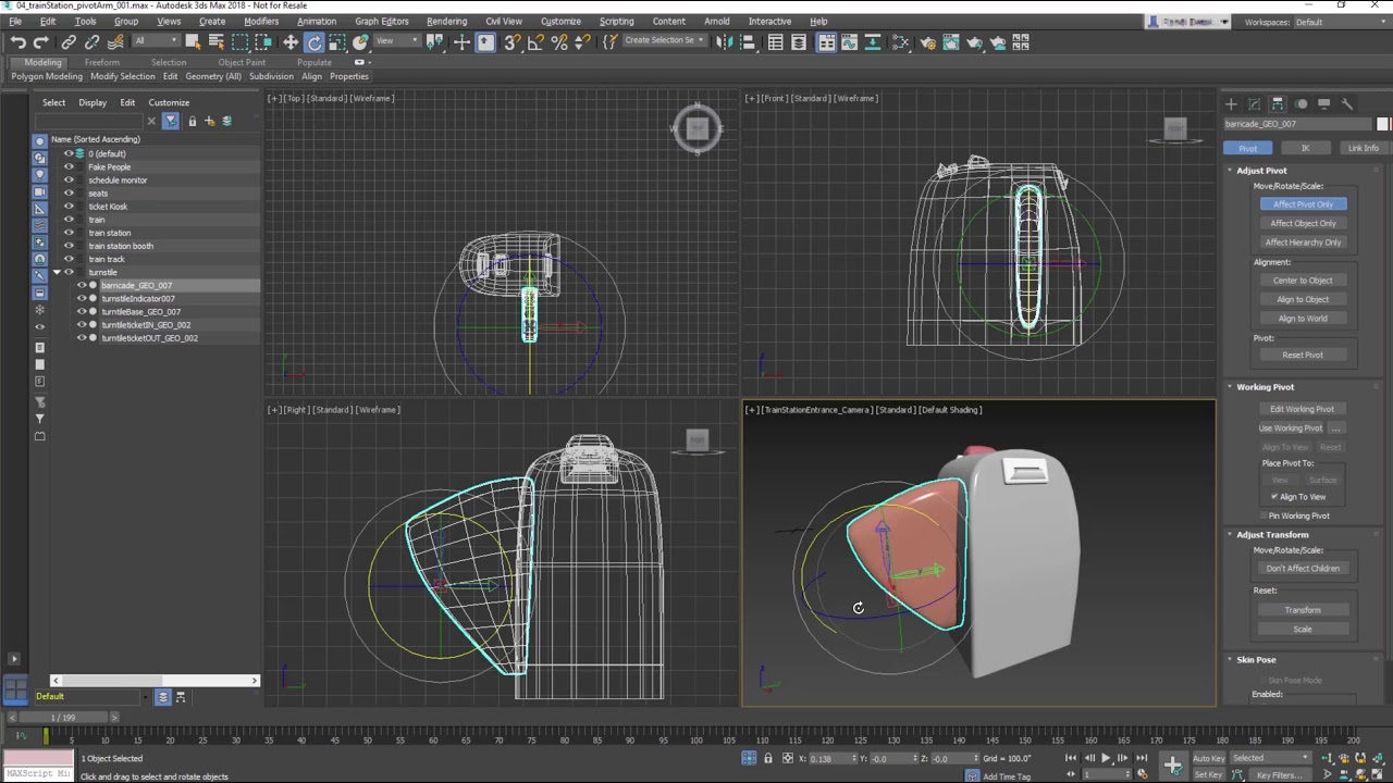 3ds Max Getting Started Lesson 07 Pivot Points Youtube