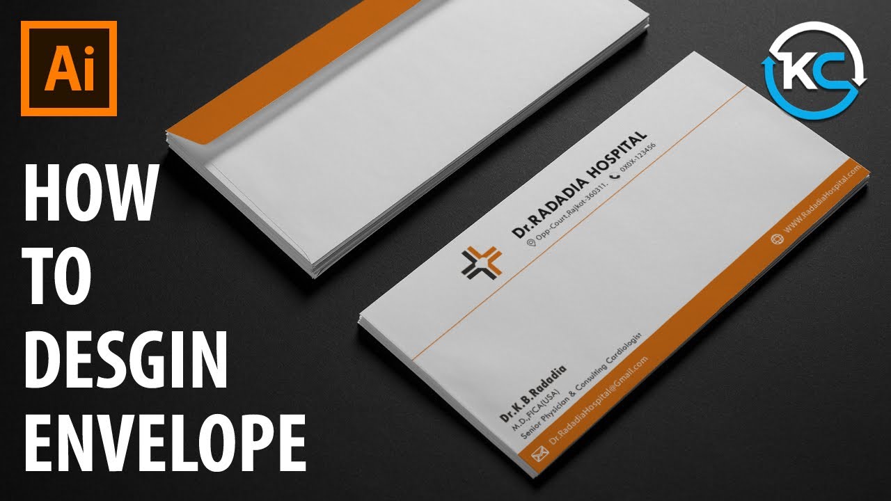 How To Make Envelope Design In Adobe Illustrator Youtube