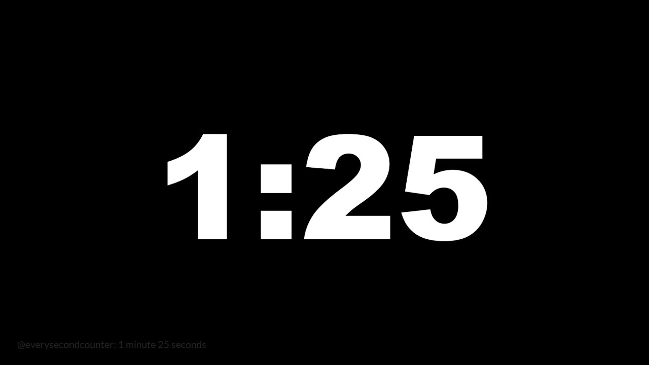 1 Minute 25 Seconds 85 Secs Clock Timer Countdown Alarm Focus