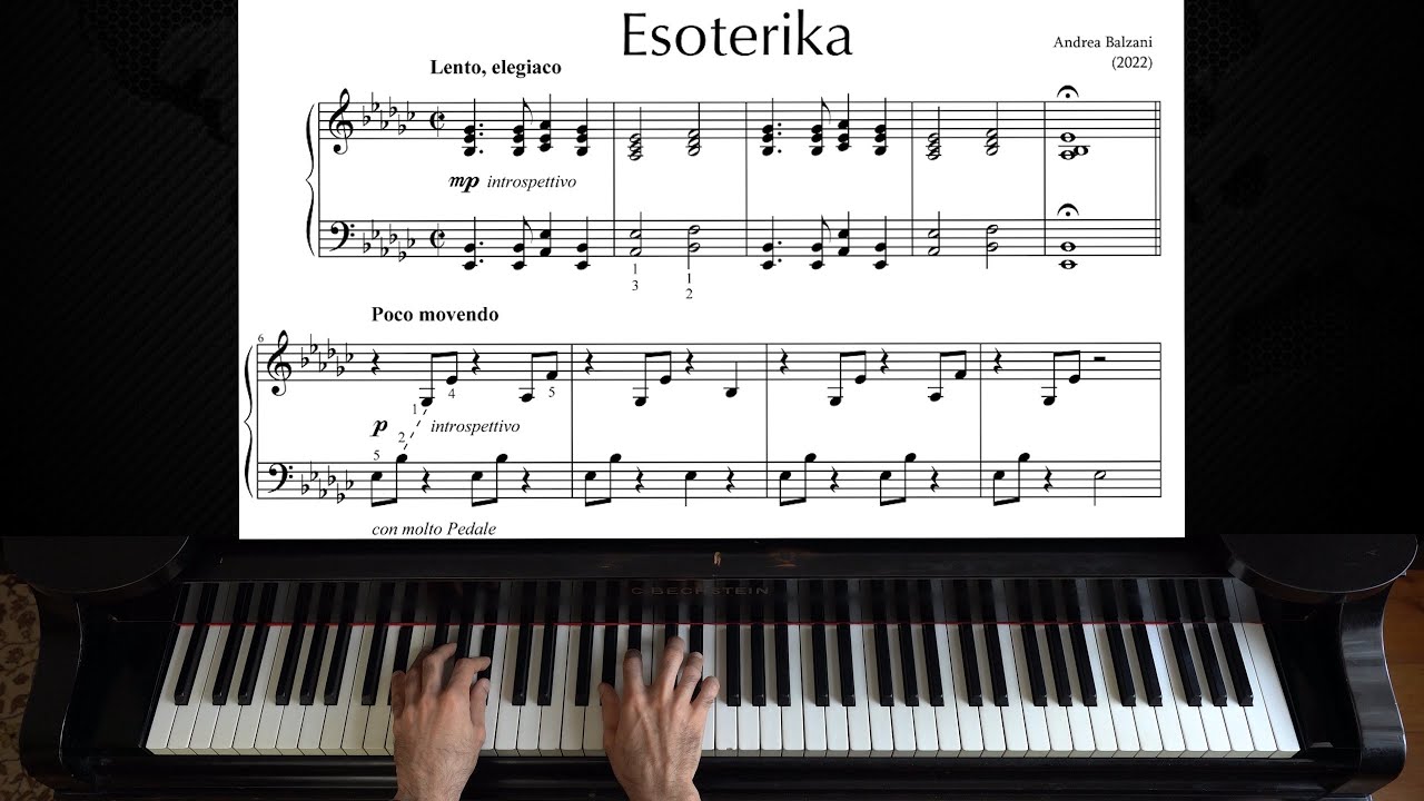 Esoterika Andrea Balzani Piano With Sheet Music Youtube