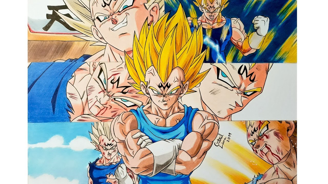 Drawing Majin Vegeta Dragon Ball Z Youtube