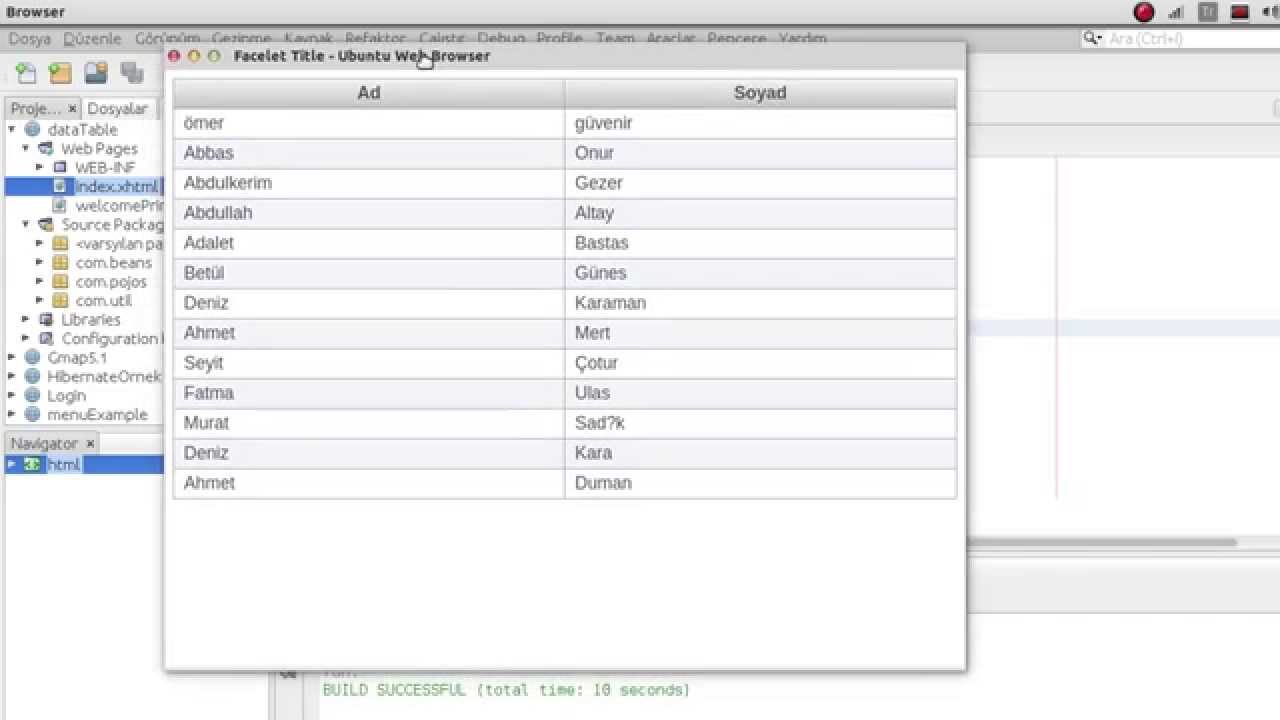 Jsf Primefaces Hibernate Datatable Example Youtube