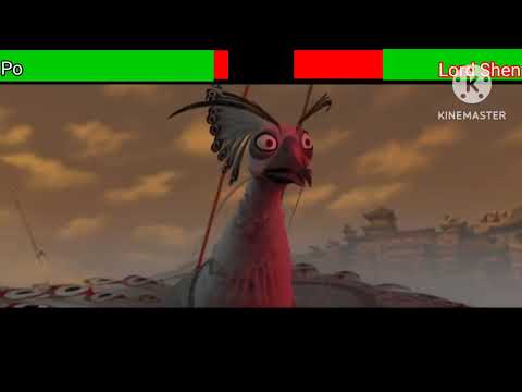Po Vs Lord Shen With Healthbars Final Ship Fight Youtube