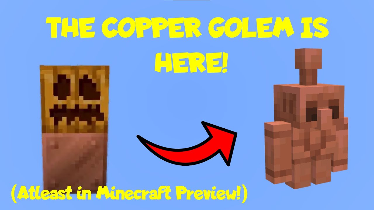 The Copper Golem Is Here With Copper Armour Youtube