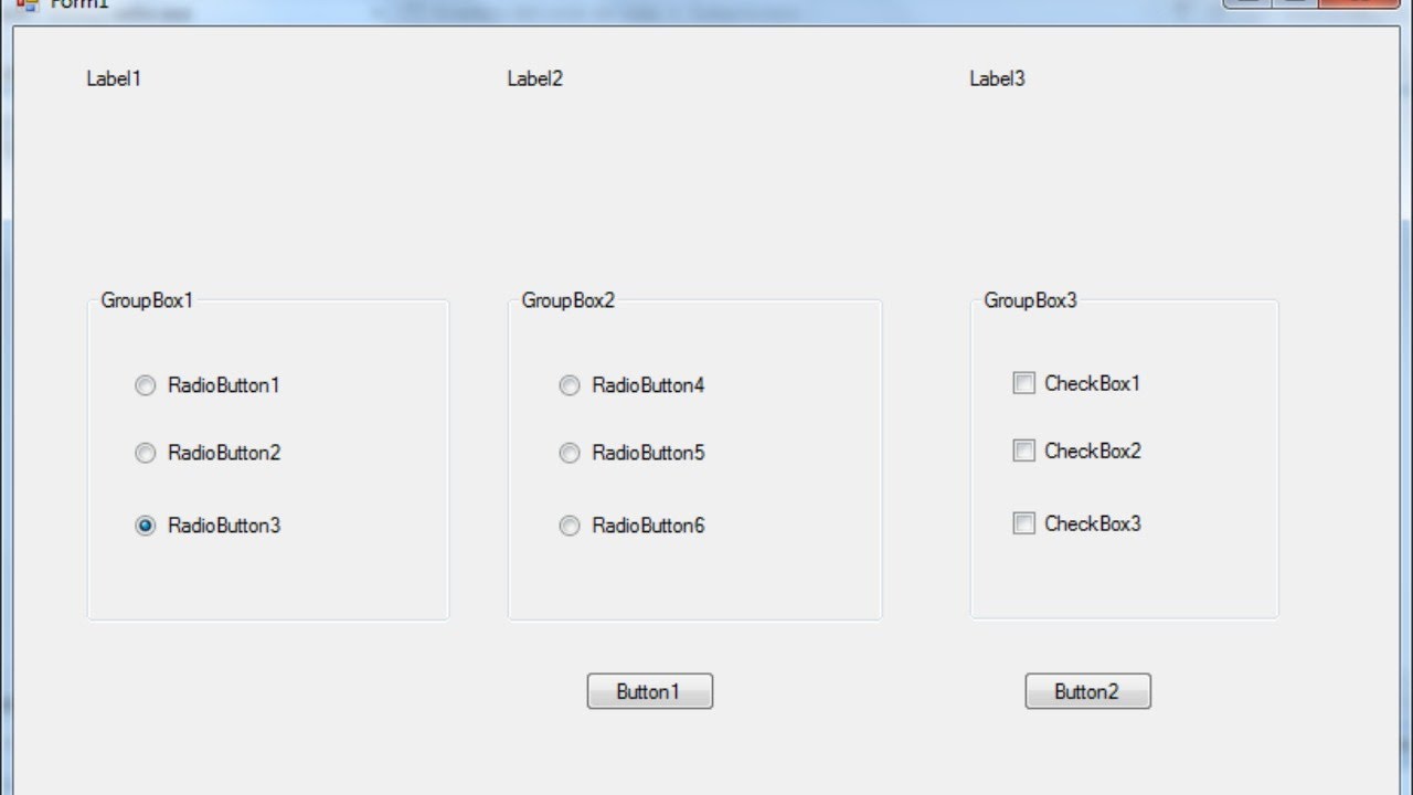 Radio Button Visual Studio Youtube
