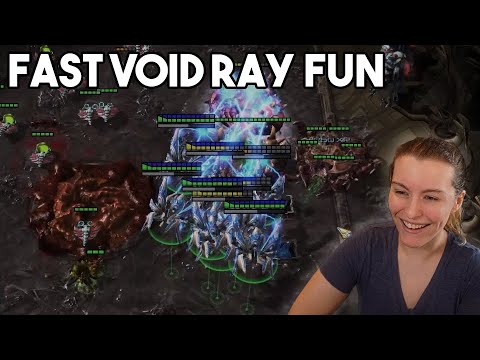 Speedy Void Rays Burn Down Zerg Buildings Youtube