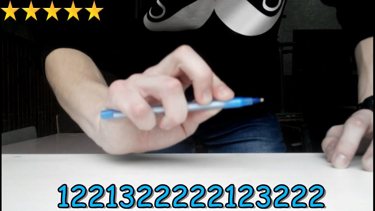 Pen Tapping Tutorial или битбокс ручкой 5 Medium Beat Youtube