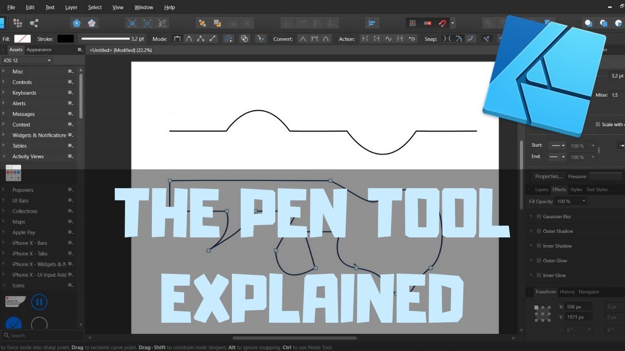 How To Use The Pen Tool In Affinity Designer Tutorial For Beginners