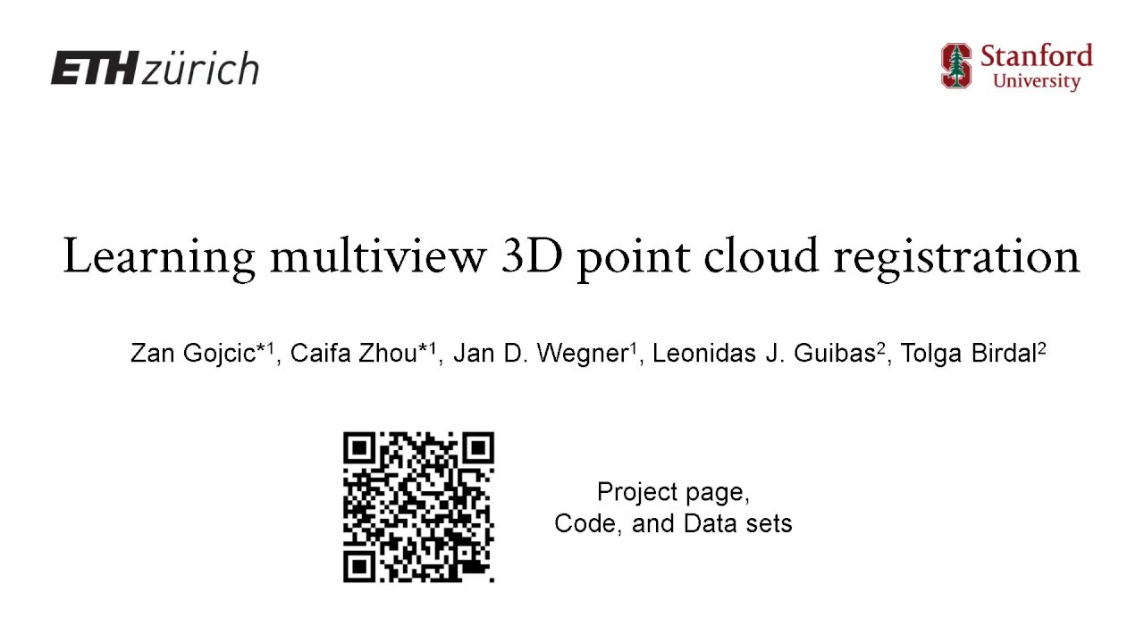 Learning Multiview 3d Point Cloud Registration Cvpr 2020 Youtube