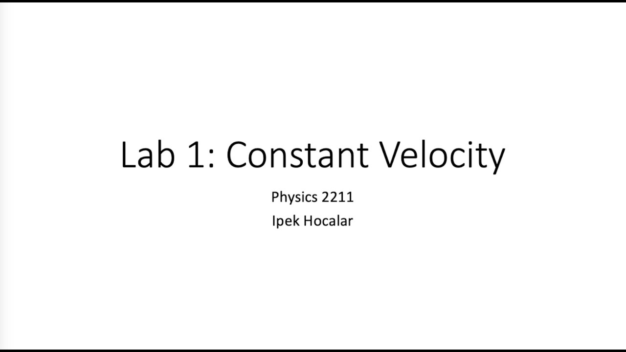 Gatech Physics 2211 Lab1 Youtube