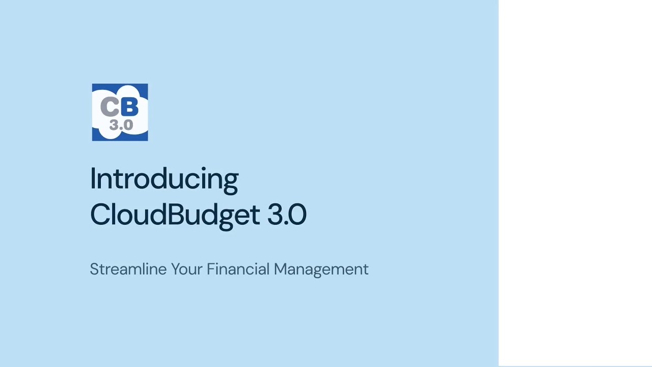 Cloudbudget Overview Youtube