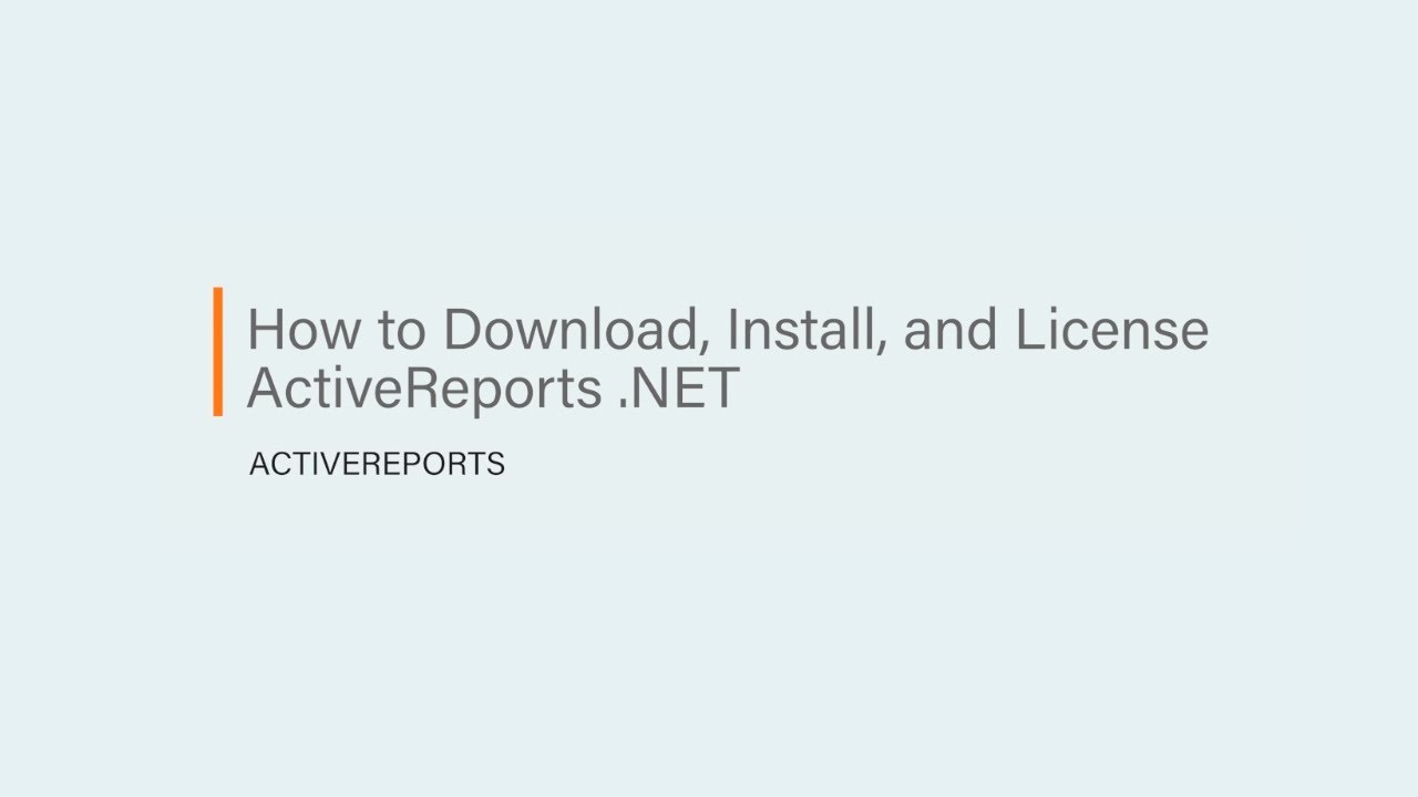 Resources For Activereports Activereports Channel Videos