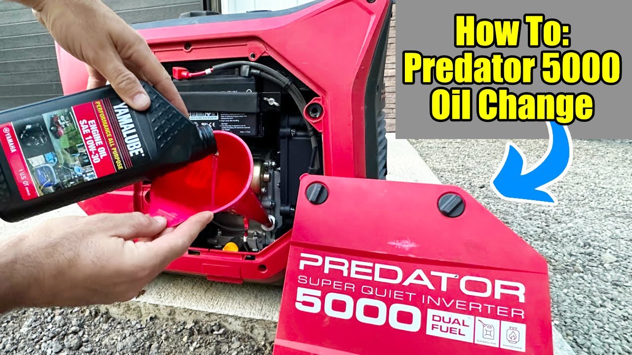 How To Change The Oil On A Predator 5000 Watt Dual Fuel Super Quiet