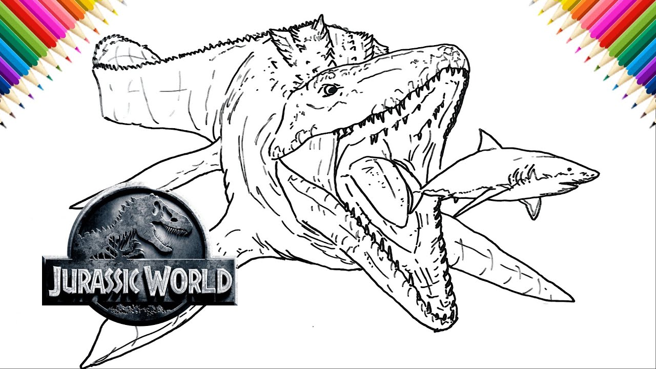 Mosasaurus Jurassic World Coloring Pages