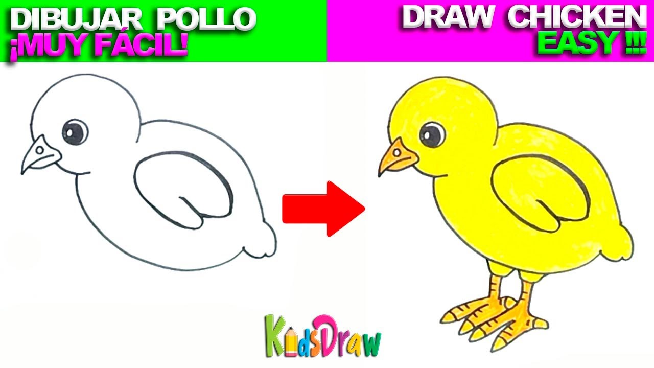 Cómo Dibujar Un Pollo Para Niños Cómo Dibujar Un Pollo Asado
