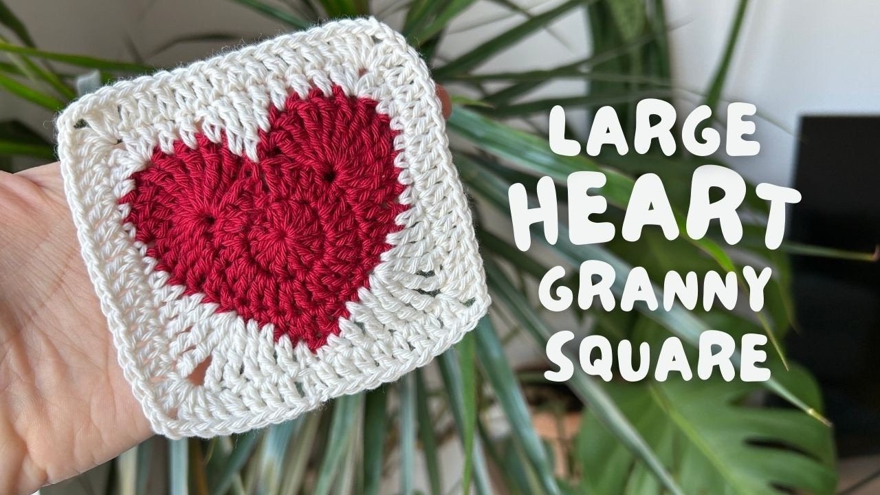 Large Heart Granny Square Crochet Tutorial пёџ Youtube