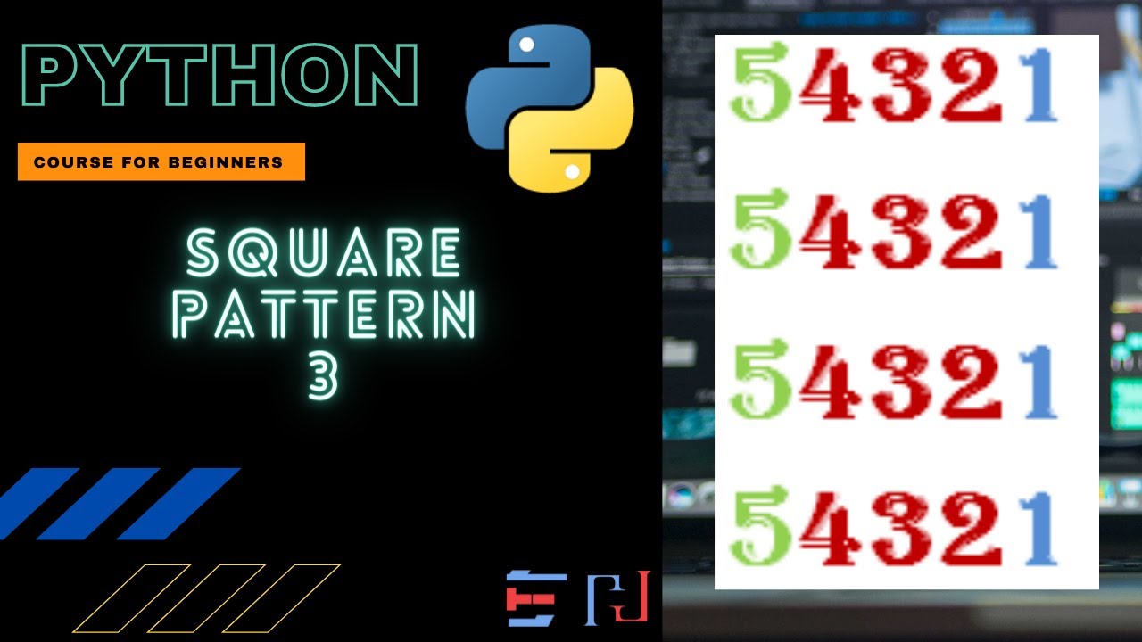 Python Square Pattern Program 4 Youtube