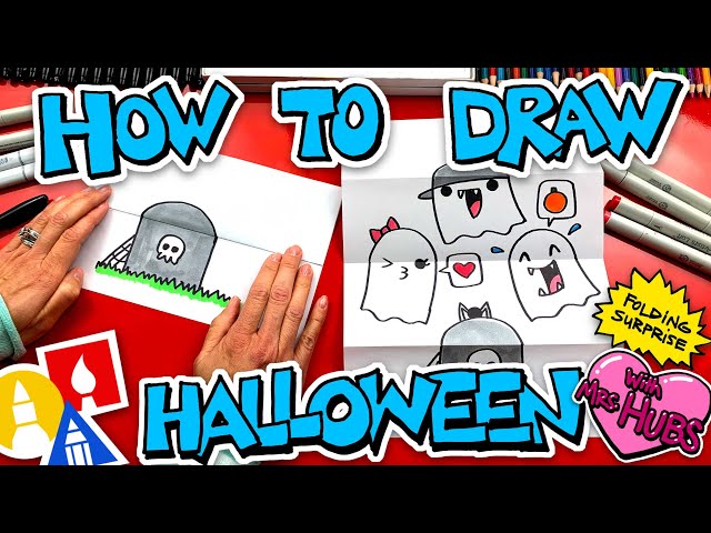 How To Draw A Halloween Folding Surprise With Mrs Hubs Videos For Kids