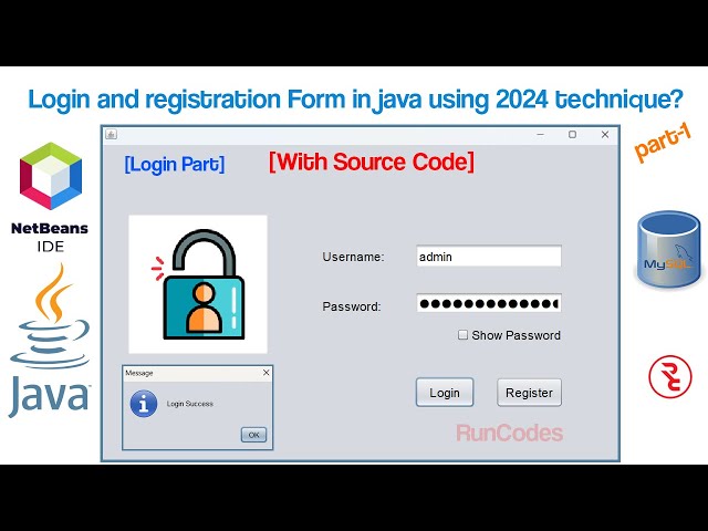 Java Login And Register Form With Mysql Database C Creating A Simple