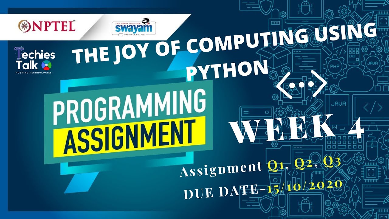 Nptel The Joy Of Computing Using Python Week 4 Programming Quiz