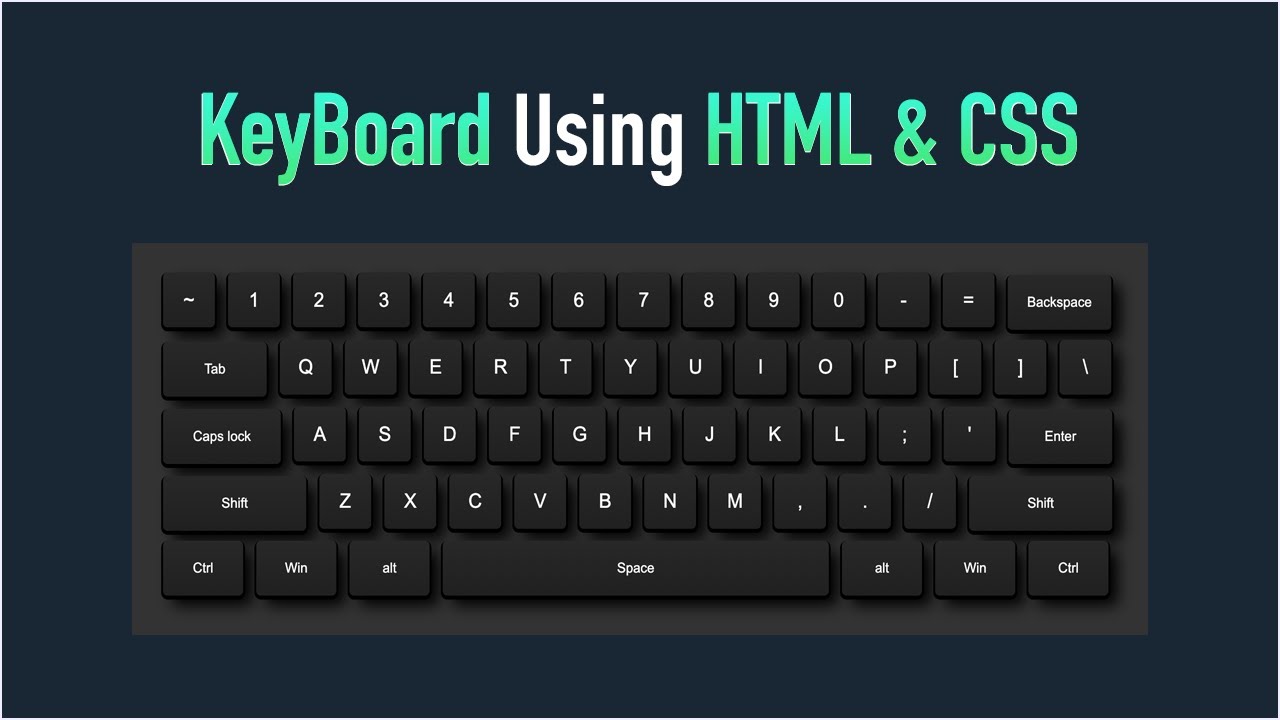 Eye Catching Keyboard Design Using Html Css Css Tricks Youtube