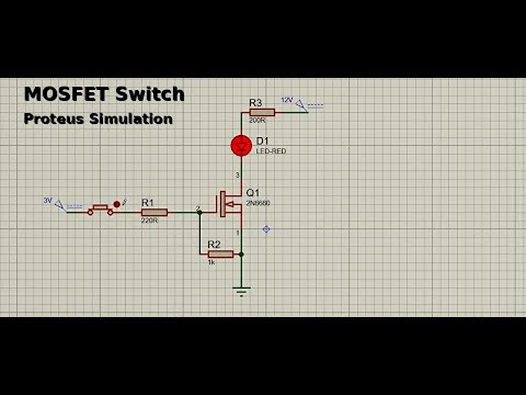 Mosfet As A Switch Simulation Using Proteus Led Control With Push