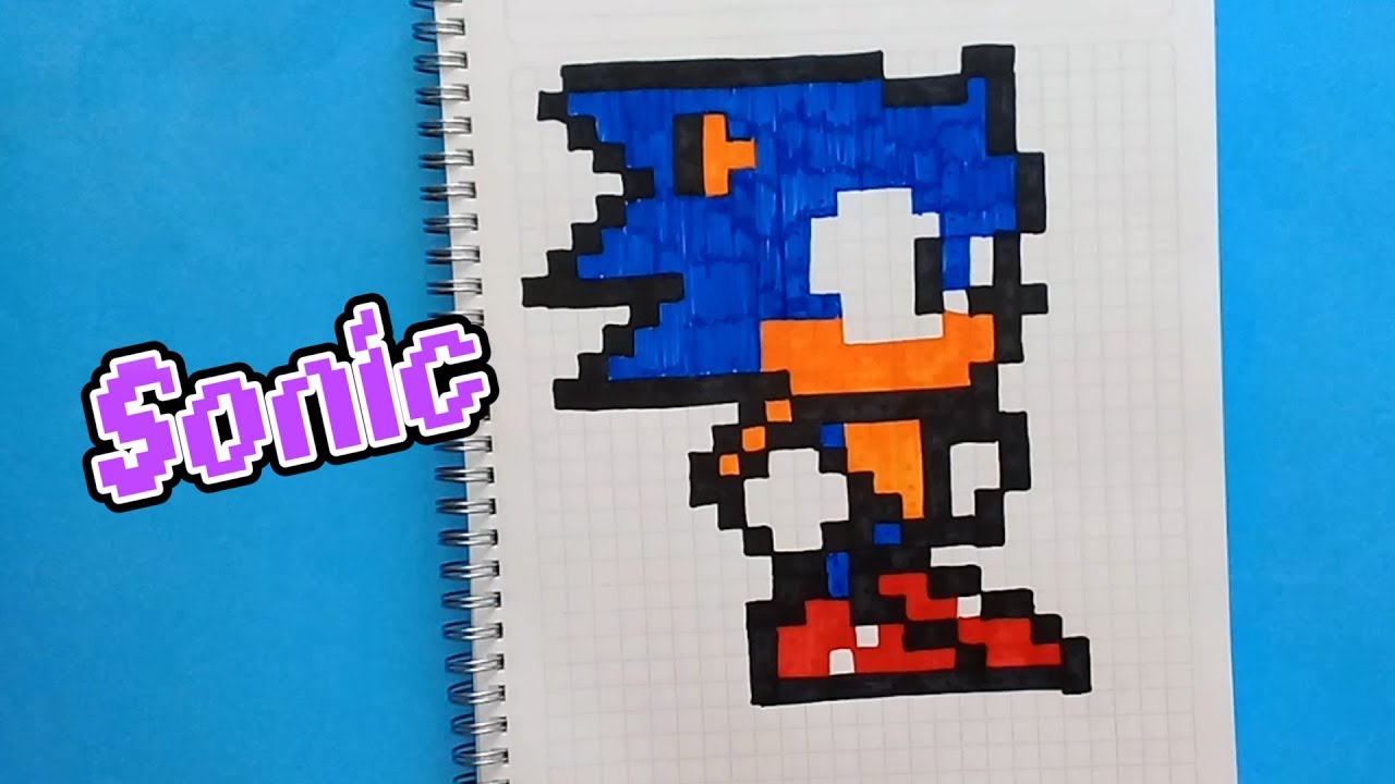 Como Dibujar Pixel Art Sonic Pixelados Youtube