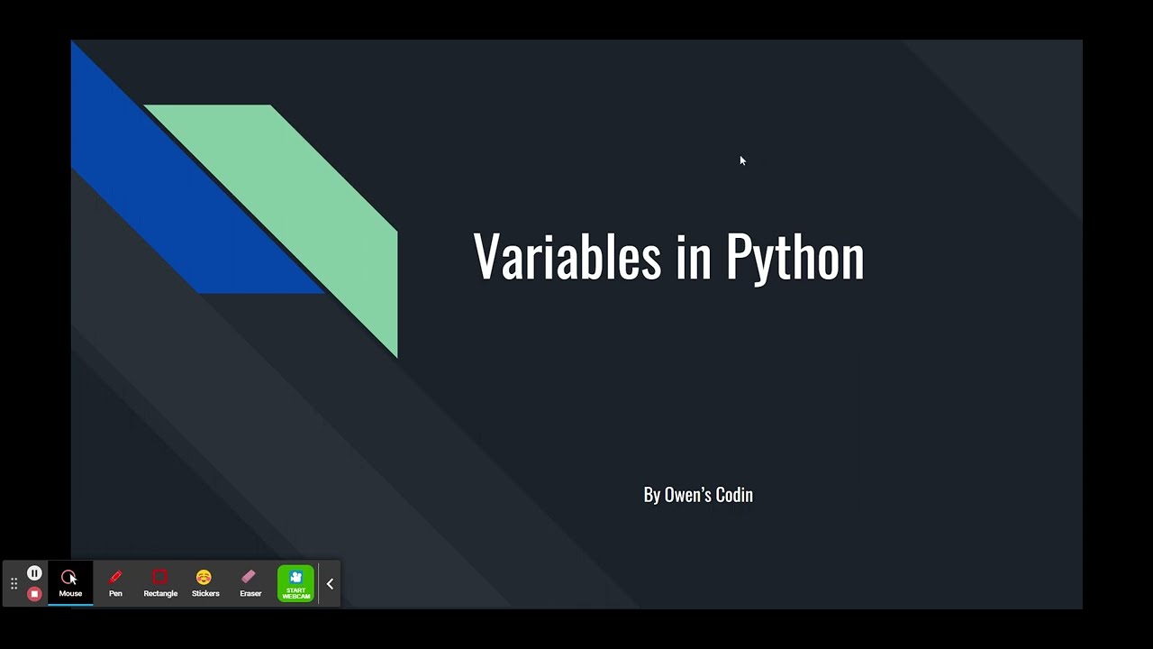 Variables In Python Tutorial Youtube