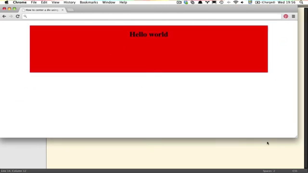 Horizontal Vertical Centering Using Css Youtube