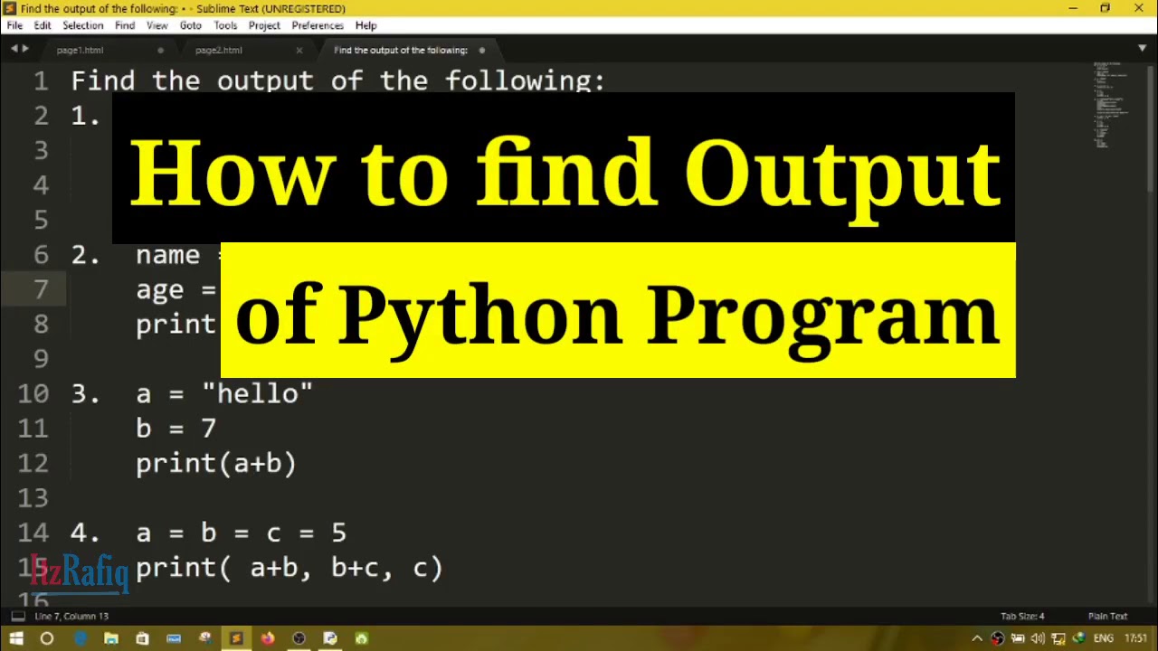How To Find Out The Output Of Python Program Dry Run Of Python