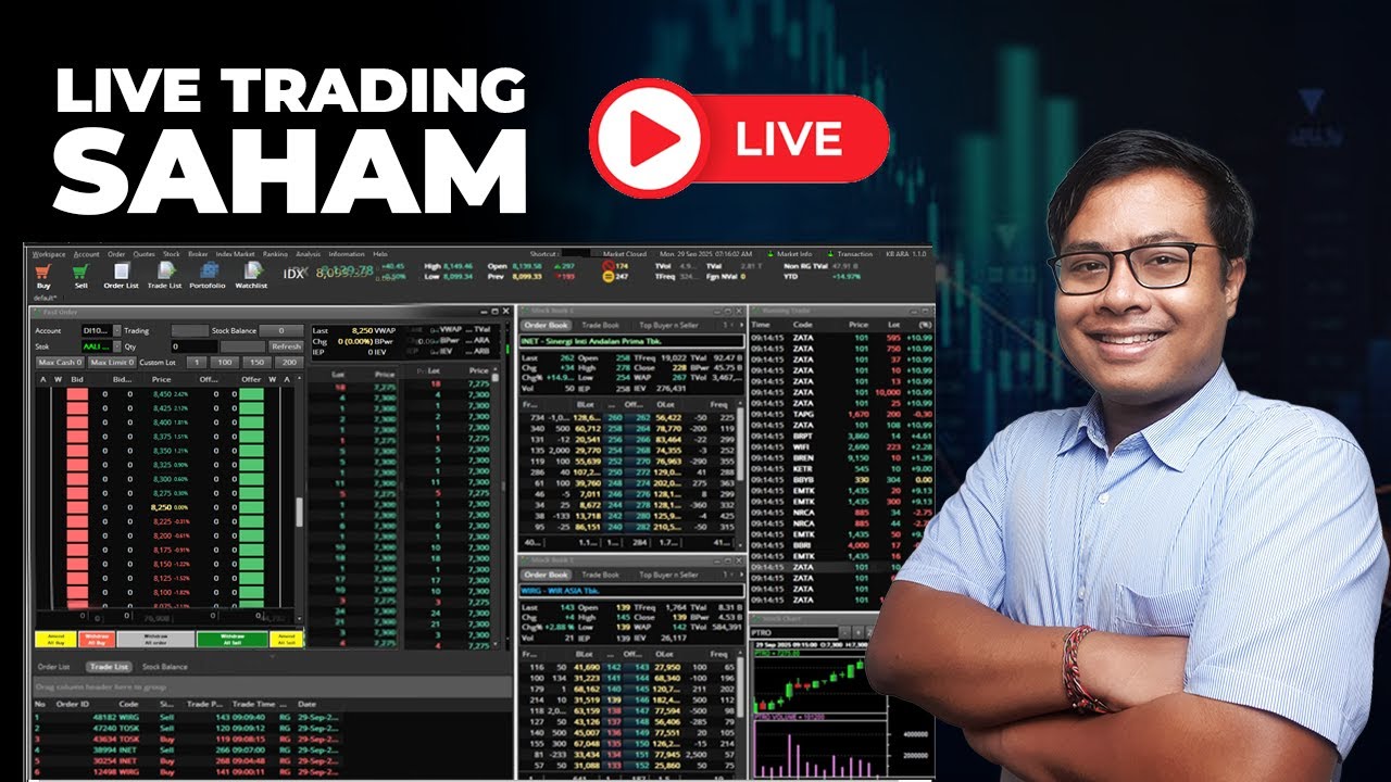 Live Trading Saham 3 Oktober 2025 Youtube