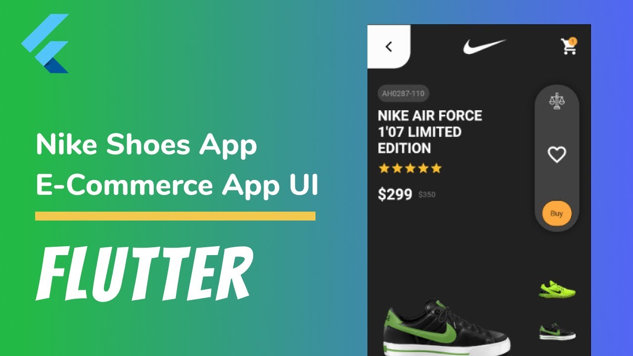 Flutter Nike Shoes Ecommerce App Ui Speedcode Protorix Code Youtube