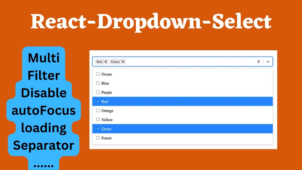 React Dropdown Select Tutorial React Select Youtube