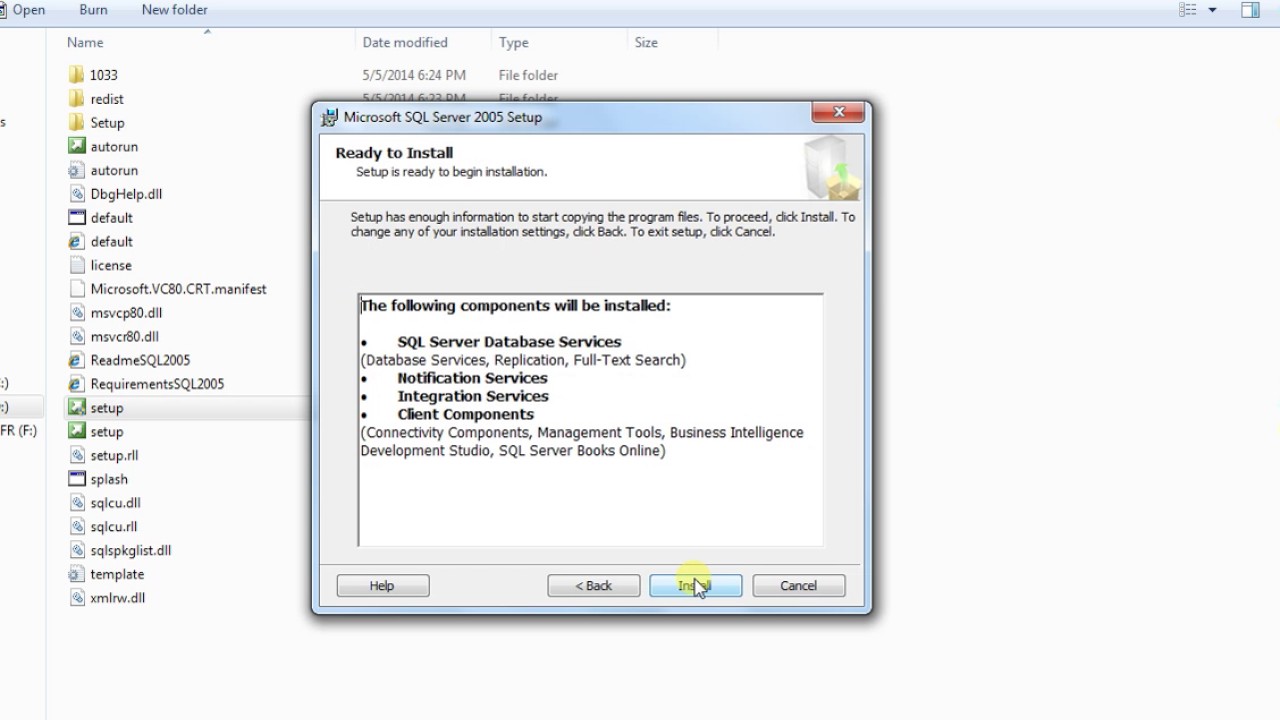 Installing Sql Server 2005 Youtube