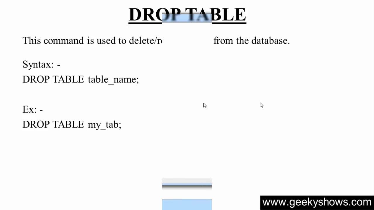 What Is The Difference Between Drop Table And Delete Table In Sql
