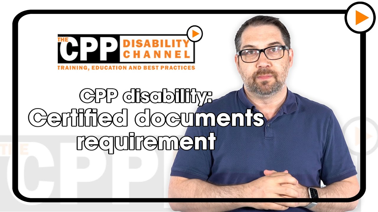 Cpp Disability Certified Documents Requirement Youtube