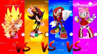 Shadow Vs Sonic Vs Amy Rose Vs Knuckles Tiles Hop Doovi